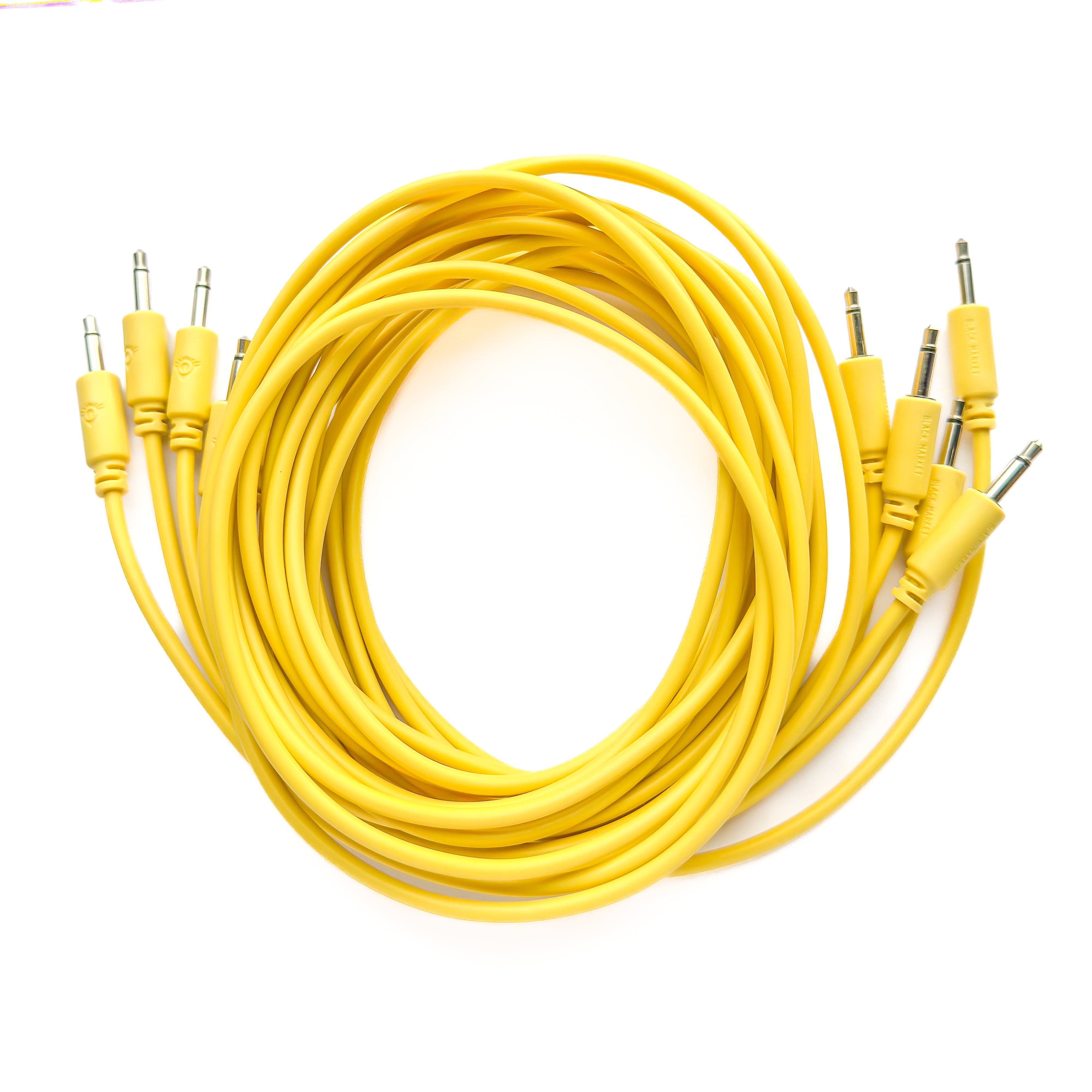 Black Market Modular 3.5mm Patch Cable 5-Pack - 150cm/60" - Yellow ...