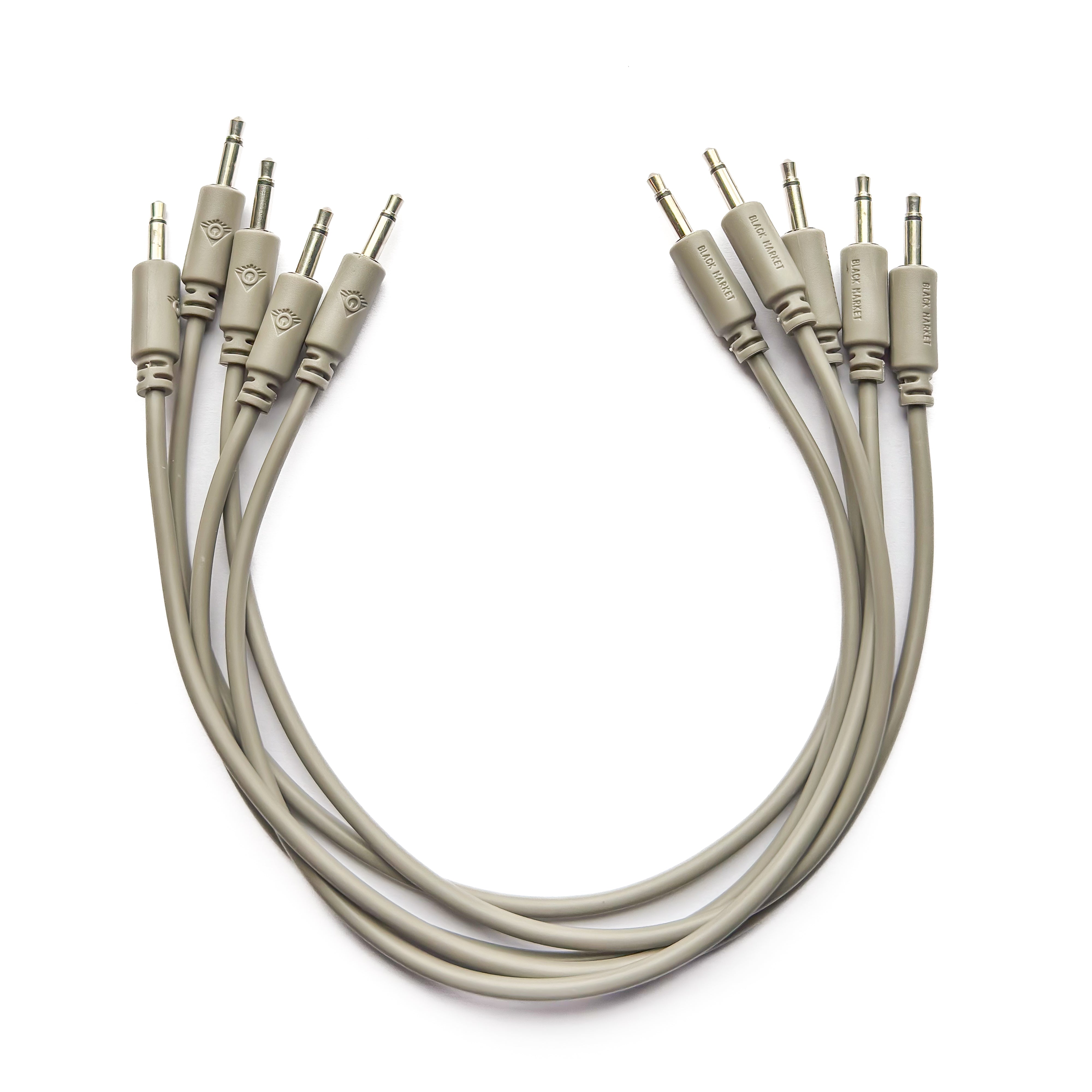 Black Market Modular 3.5mm Patch Cable 5-Pack - 25cm/10" - Gray – Kraft ...