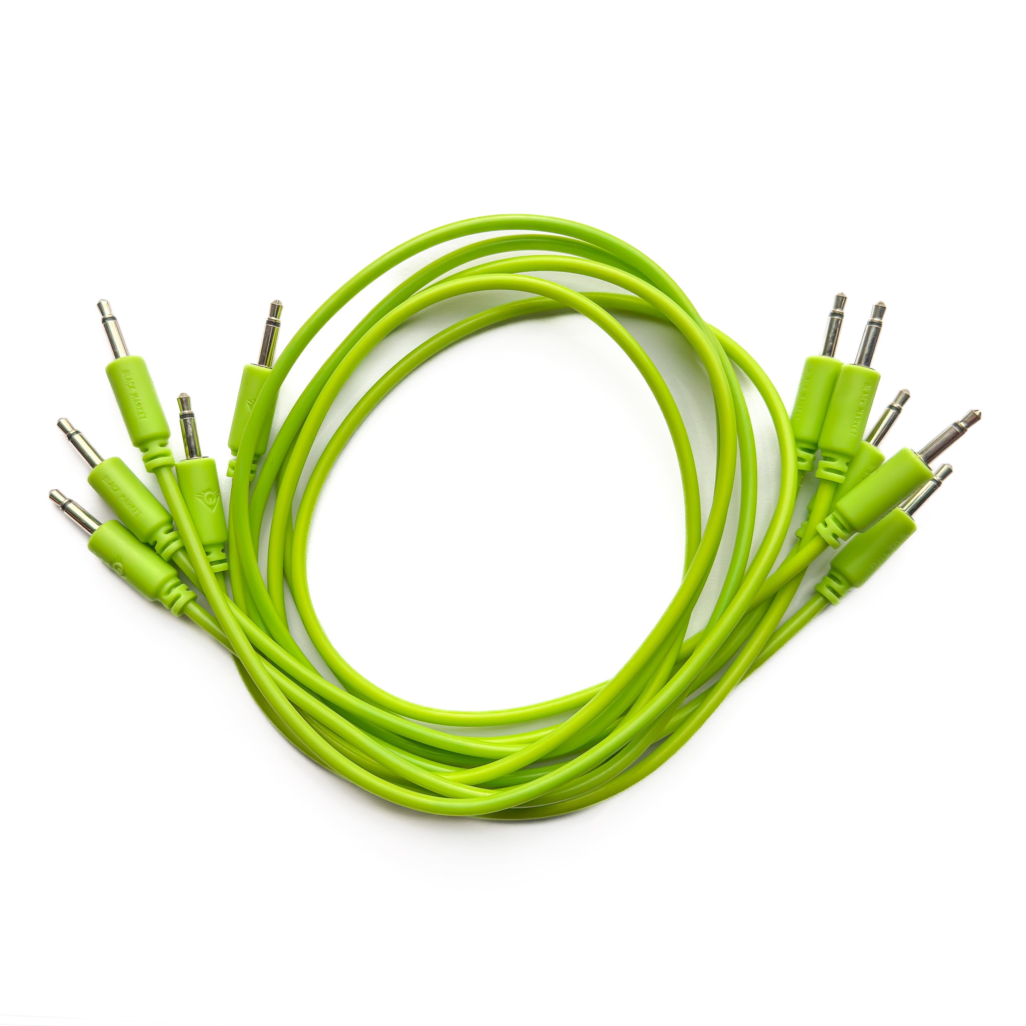 Black Market Modular 3.5mm Patch Cable 5-Pack - 50cm/20" - Glow in the ...