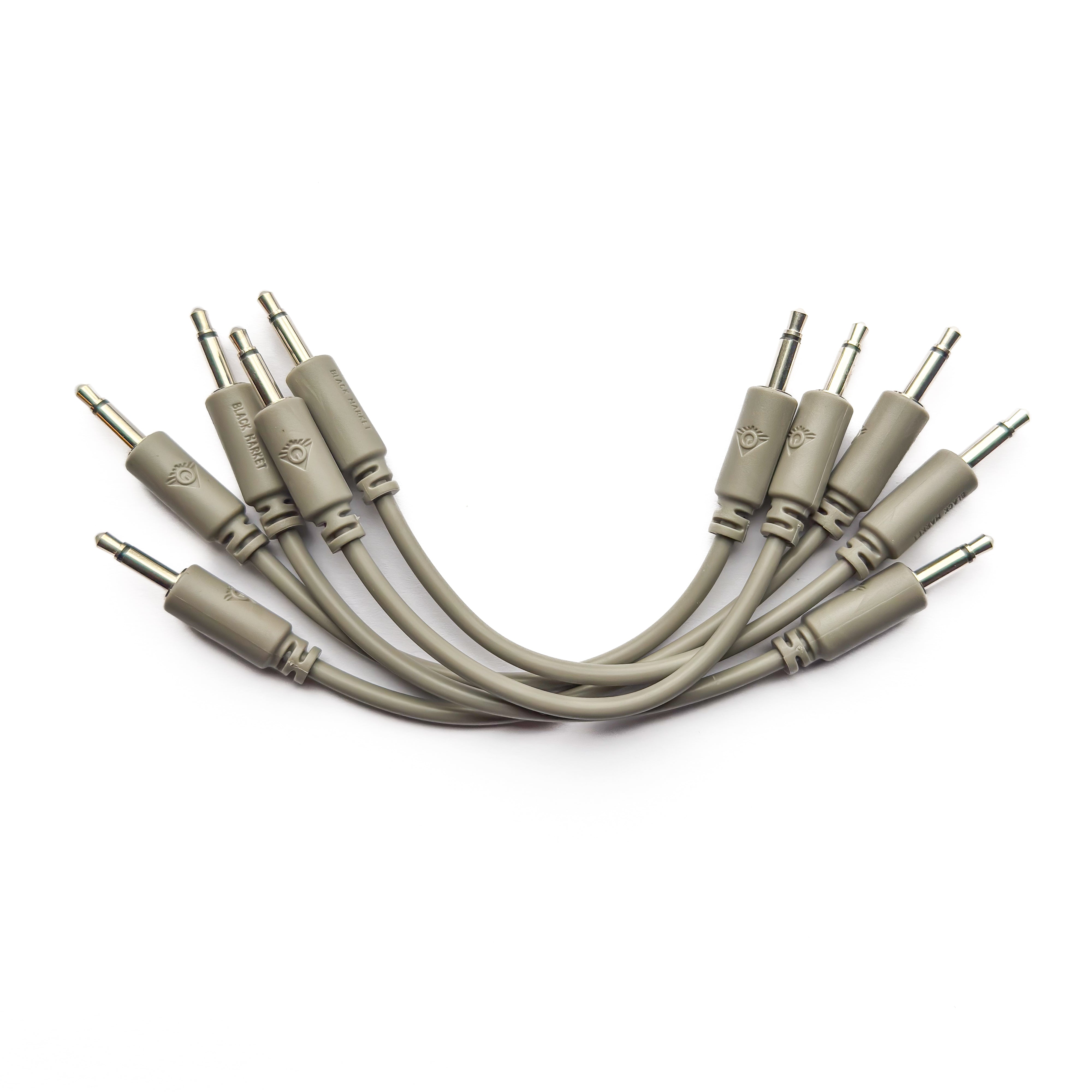 Black Market Modular 3.5mm Patch Cable 5-Pack - 9cm/3.5" - Gray – Kraft Music