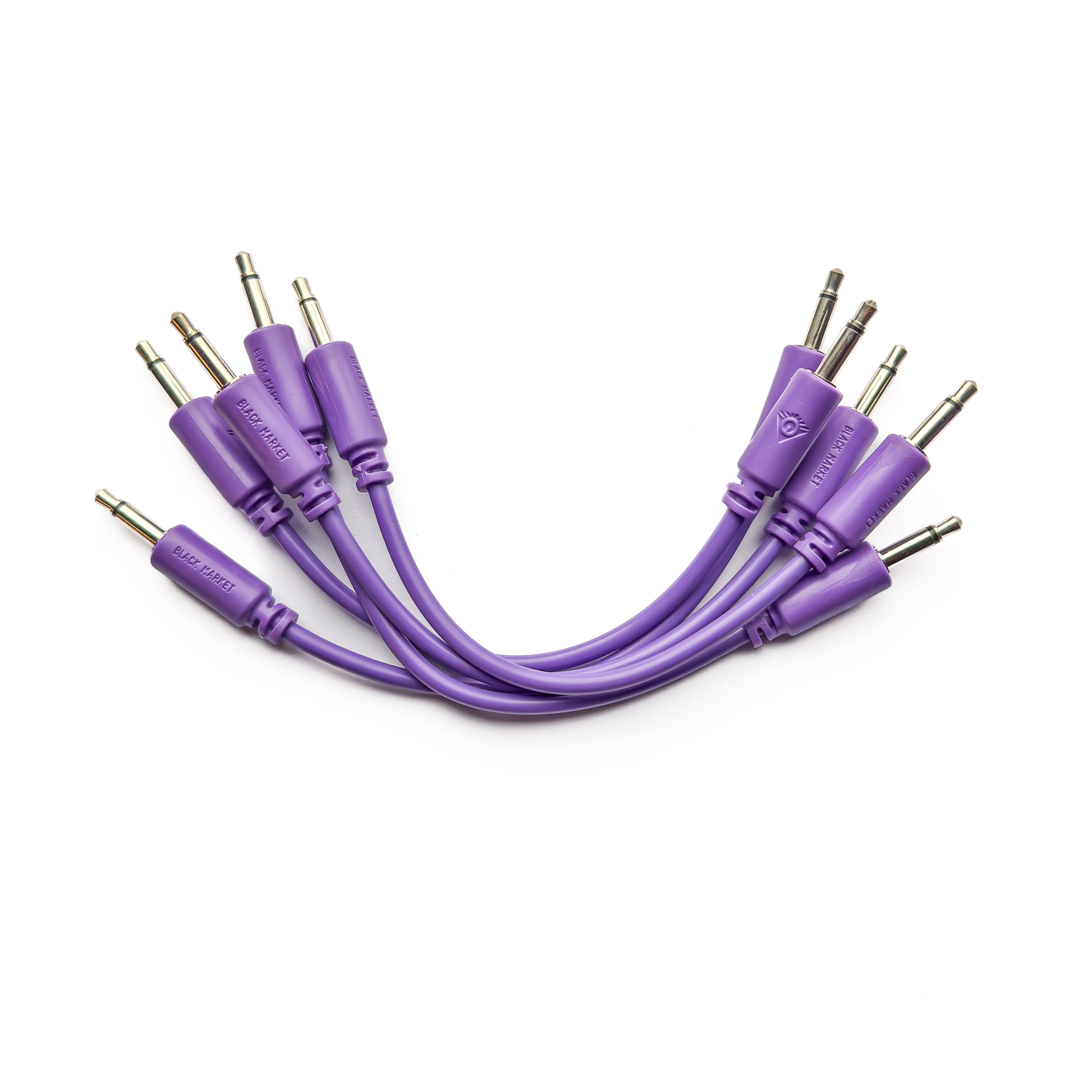 Black Market Modular 3.5mm Patch Cable 5-Pack - 9cm/3.5" - Violet ...