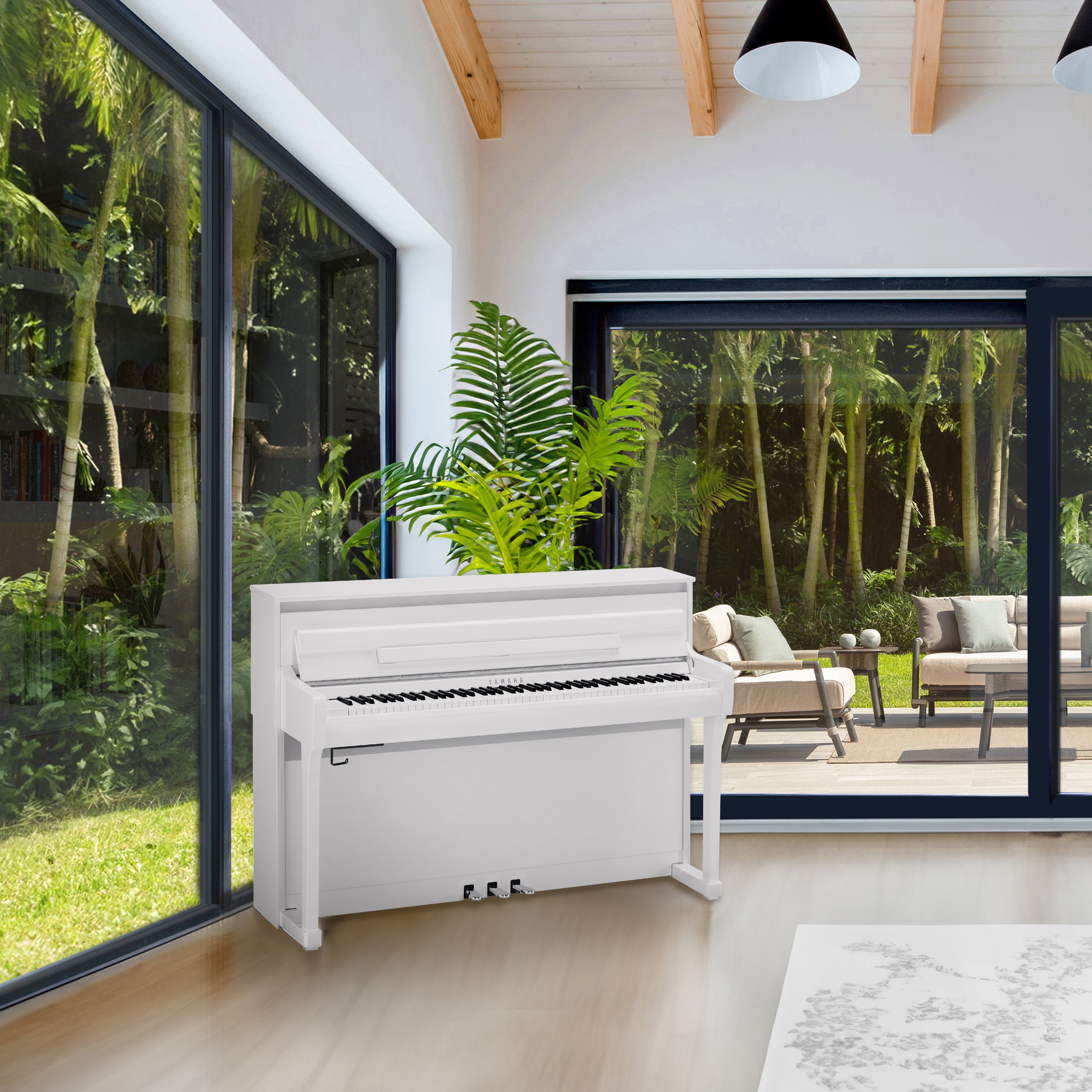 Yamaha Clavinova CLP-885 Digital Piano - Polished White – Kraft Music