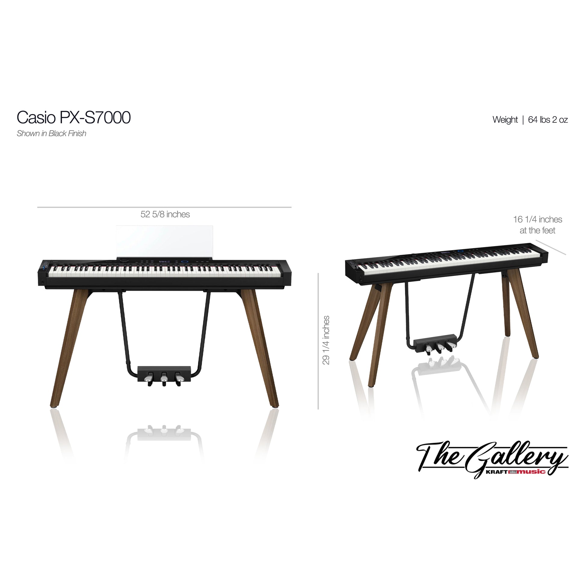 Casio PX-S7000 Digital Piano - White – Kraft Music