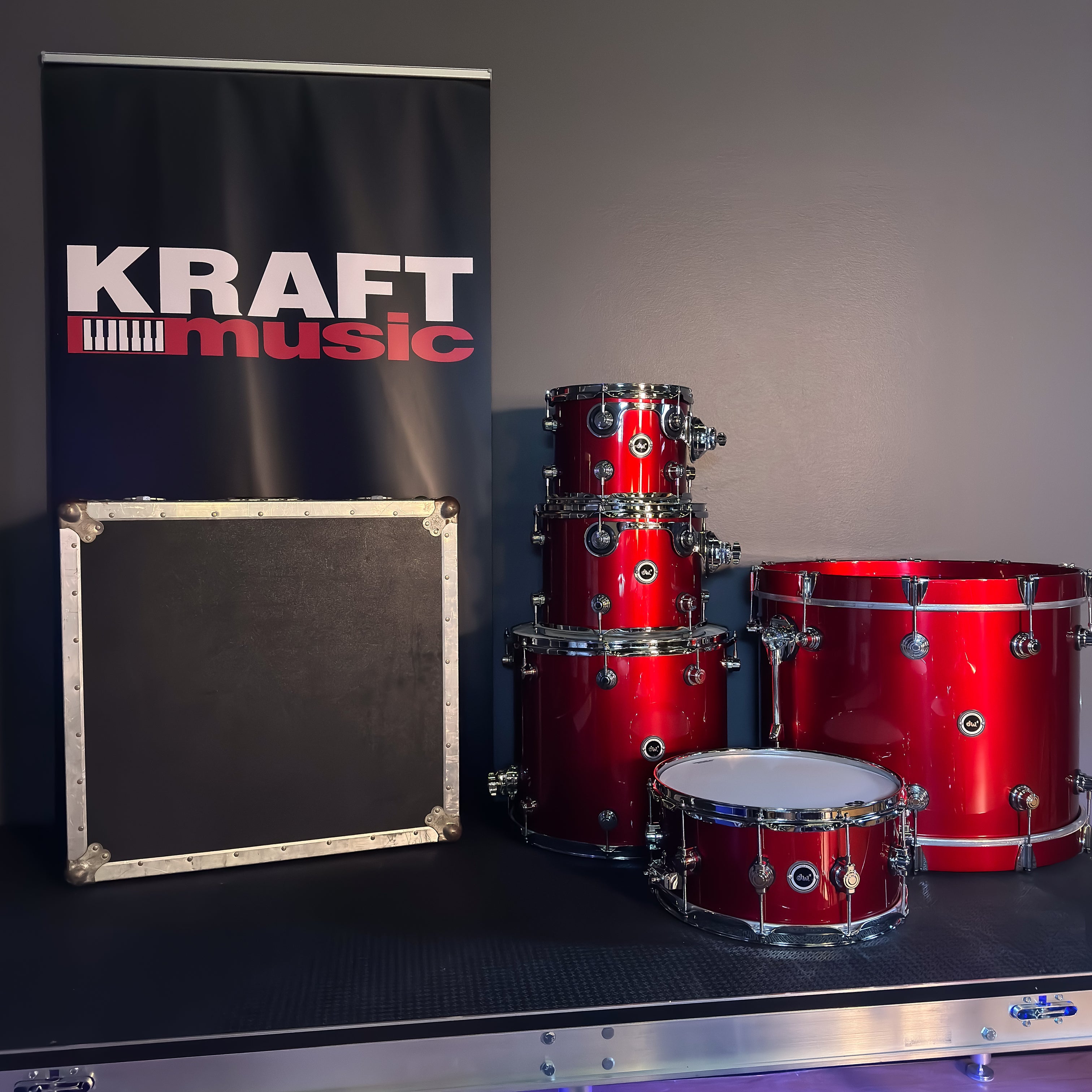 Drum Workshop DEKTLC05TBBCM DWe 5pc Shell Pack, Black Cherry Metallic – Kraft Music