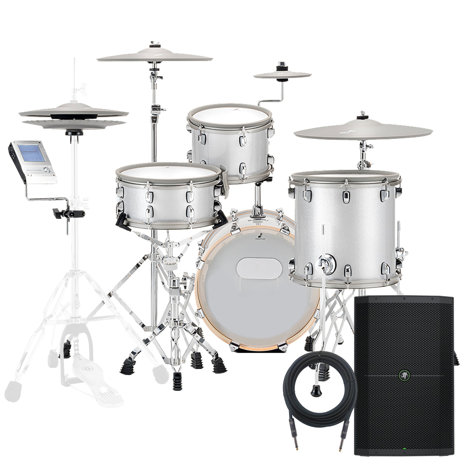 EFNOTE 5 Electronic Drum Set - White Sparkle MONITOR PAK – Kraft Music