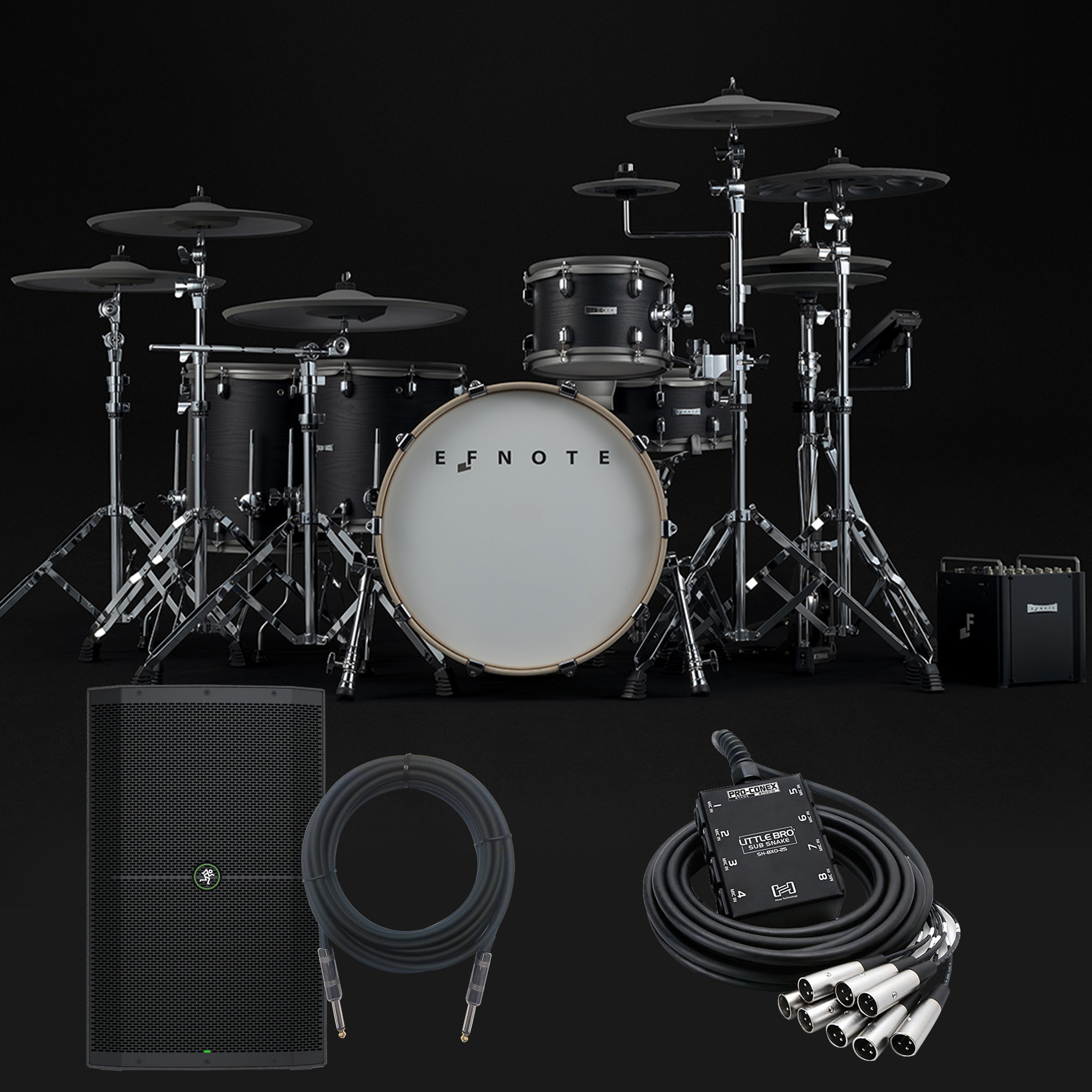 EFNOTE PRO 703X Electronic Drum Set - Black Oak MONITOR KIT – Kraft Music