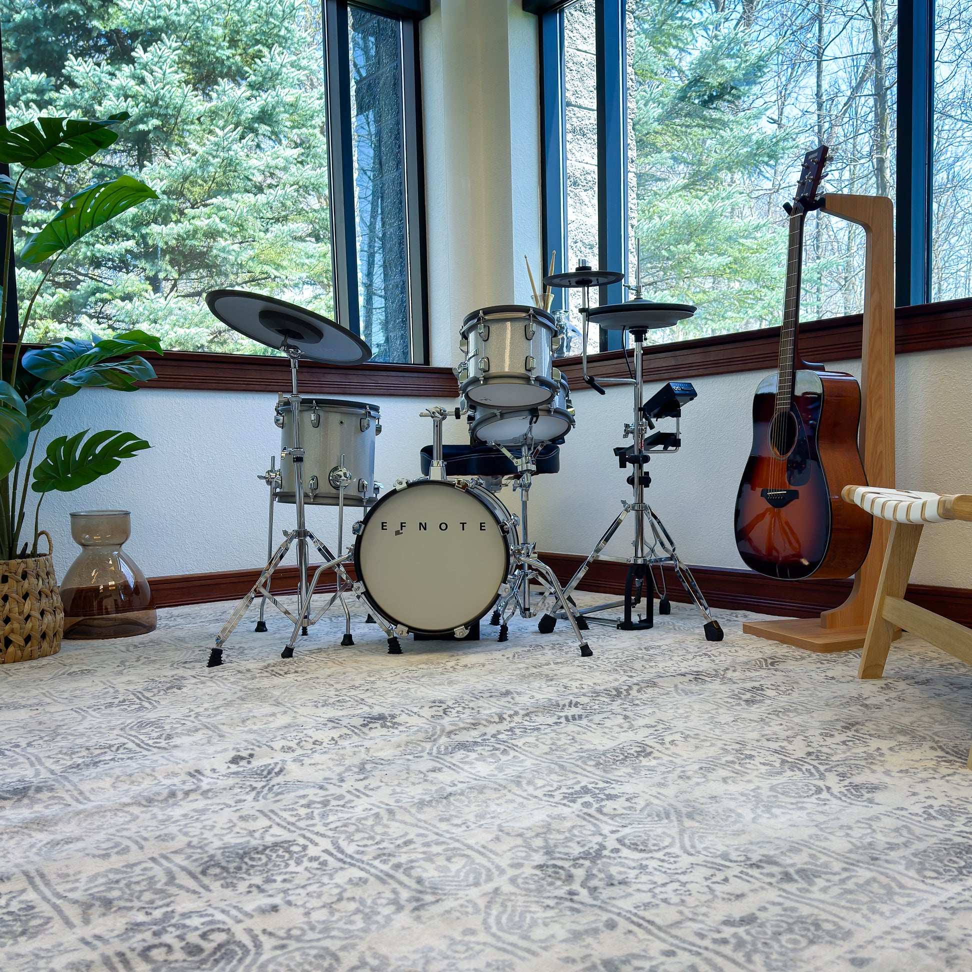 EFNOTE MINI Electronic Drum Set - White Sparkle – Kraft Music