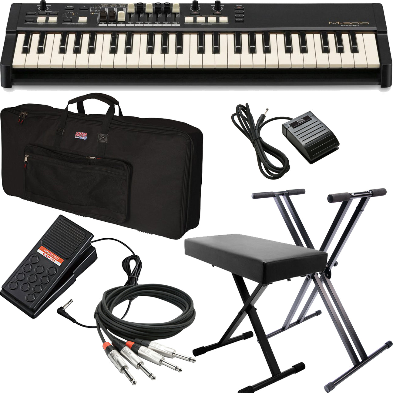 Hammond M-solo Organ - Black STAGE KIT – Kraft Music