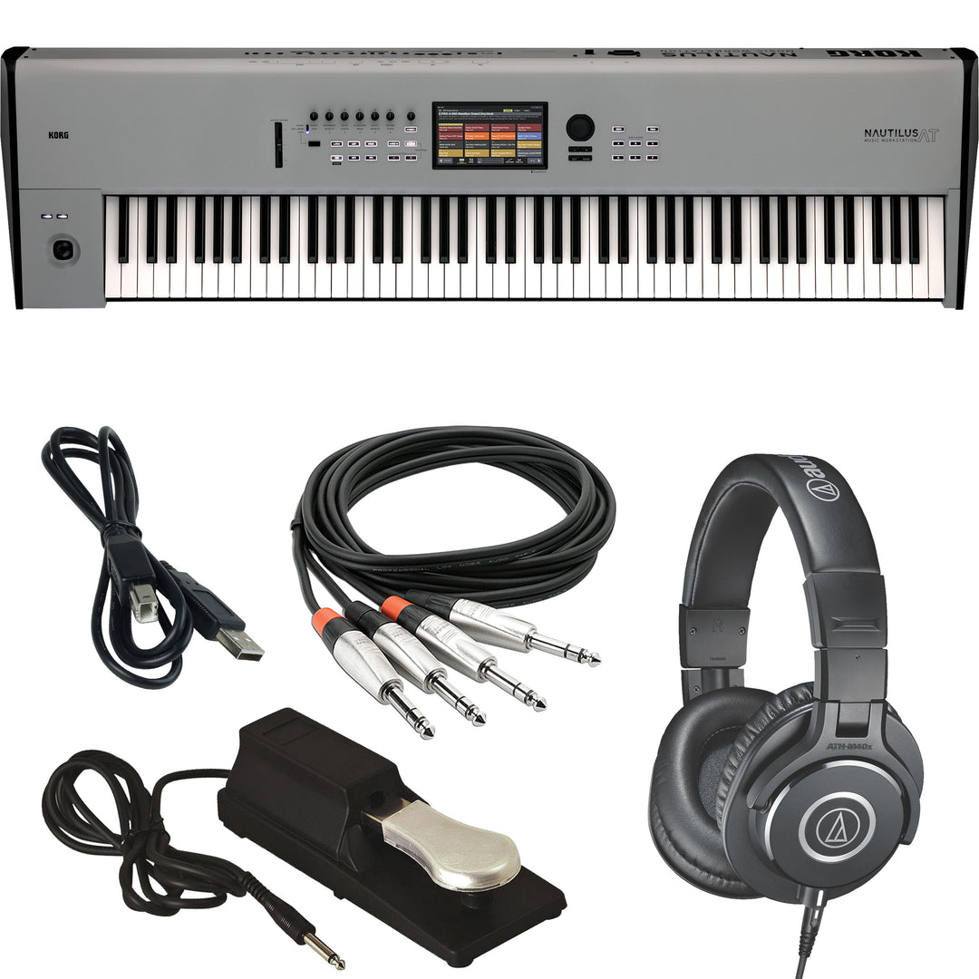 Korg Nautilus AT 88-Key Music Workstation - Gray BONUS PAK – Kraft Music