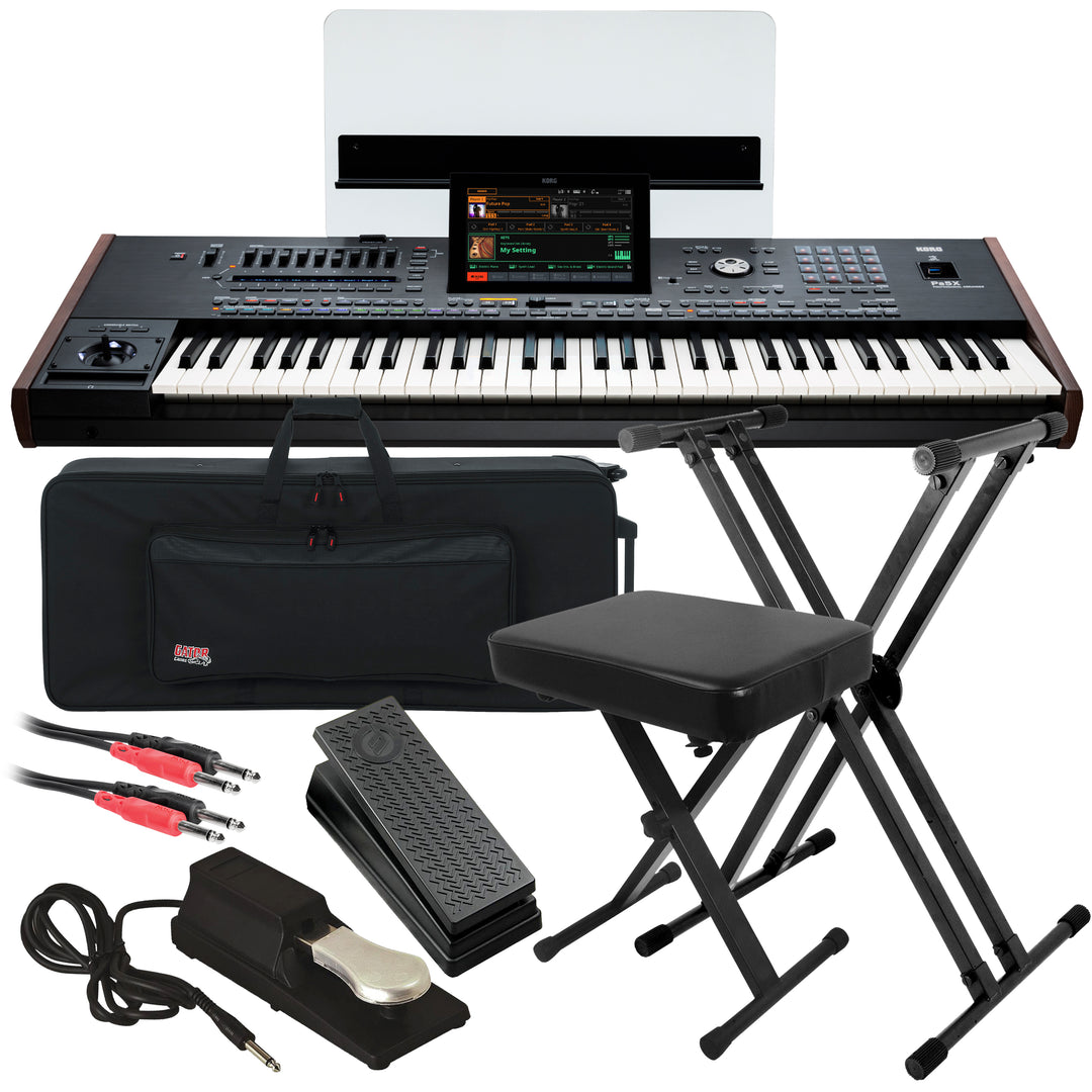 Korg PA5X 61-key Professional Arranger Workstation Keyboard STAGE KIT ...
