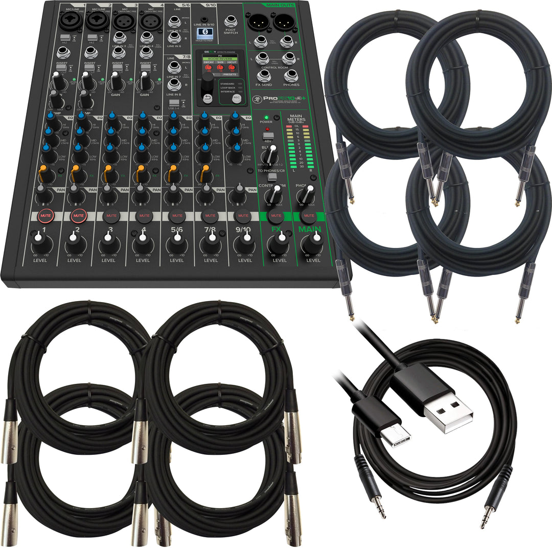 Mackie ProFX10v3+ 10 Channel Mixer CABLE KIT – Kraft Music