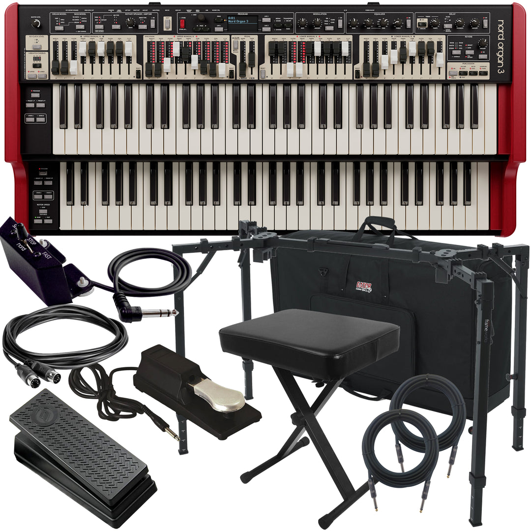 Nord Organ 3 Dual Manual Organ STAGE ESSENTIALS BUNDLE – Kraft Music
