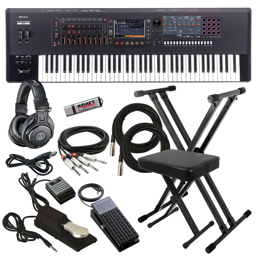 Roland Fantom 7 EX Workstation Keyboard KEY ESSENTIALS BUNDLE – Kraft Music
