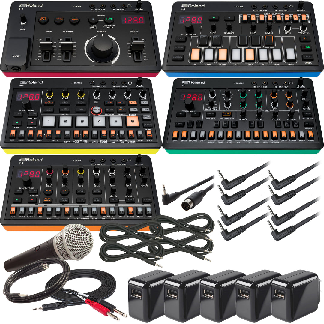Roland Aira Compact Series E-4 J-6 P-6 S-1 T-8 5-IN-1 ULTRA BUNDLE ...