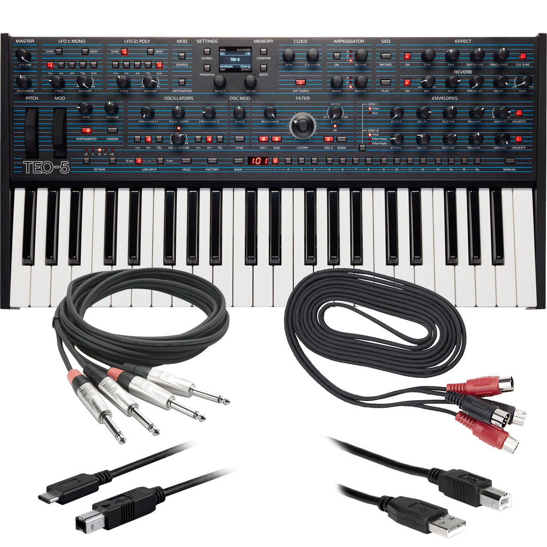 Oberheim TEO-5 Compact 5-Voice Polyphonic Synthesizer CABLE KIT – Kraft ...