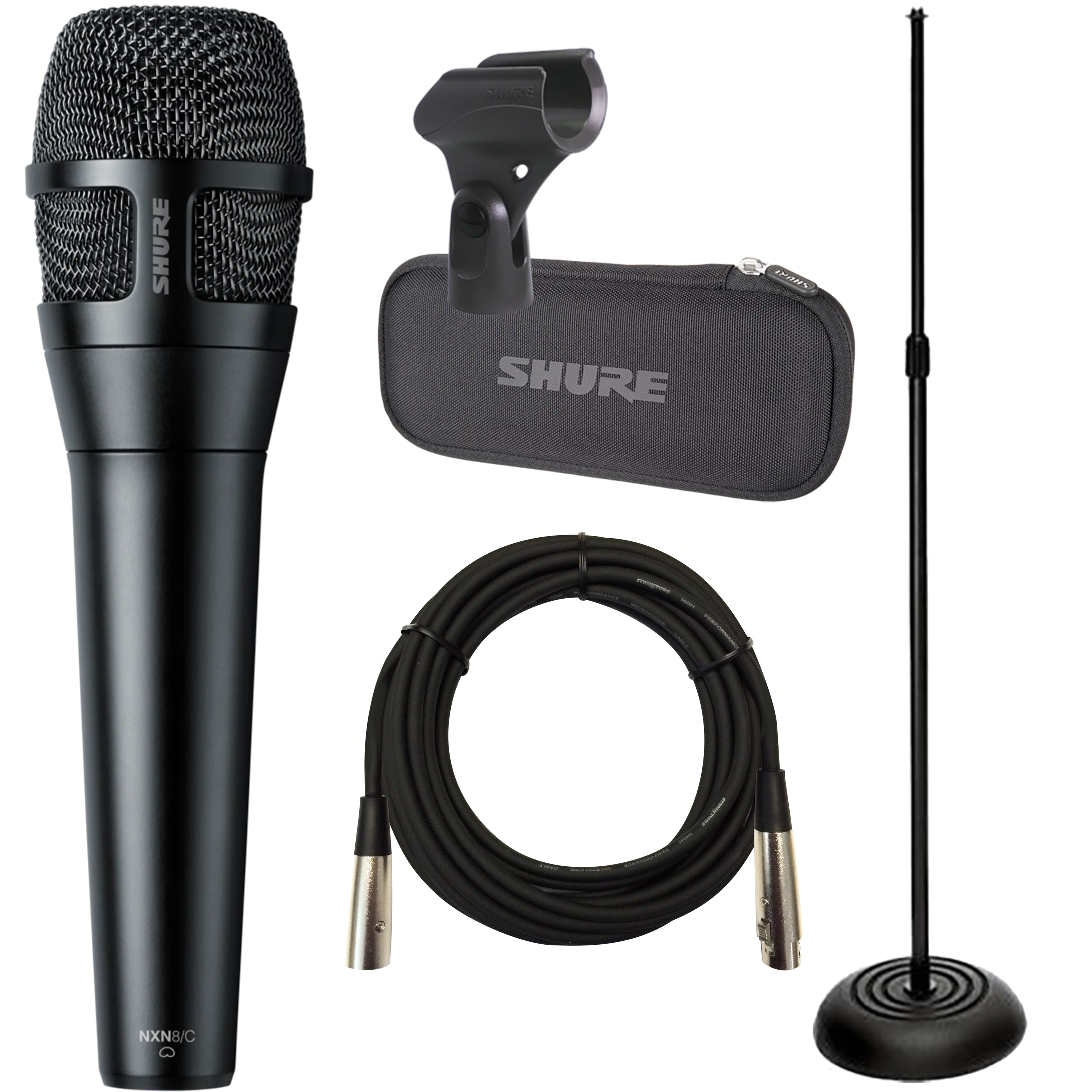 Shure Nexadyne 8/C Cardioid Dynamic Vocal Microphone STAGE PAK – Kraft ...