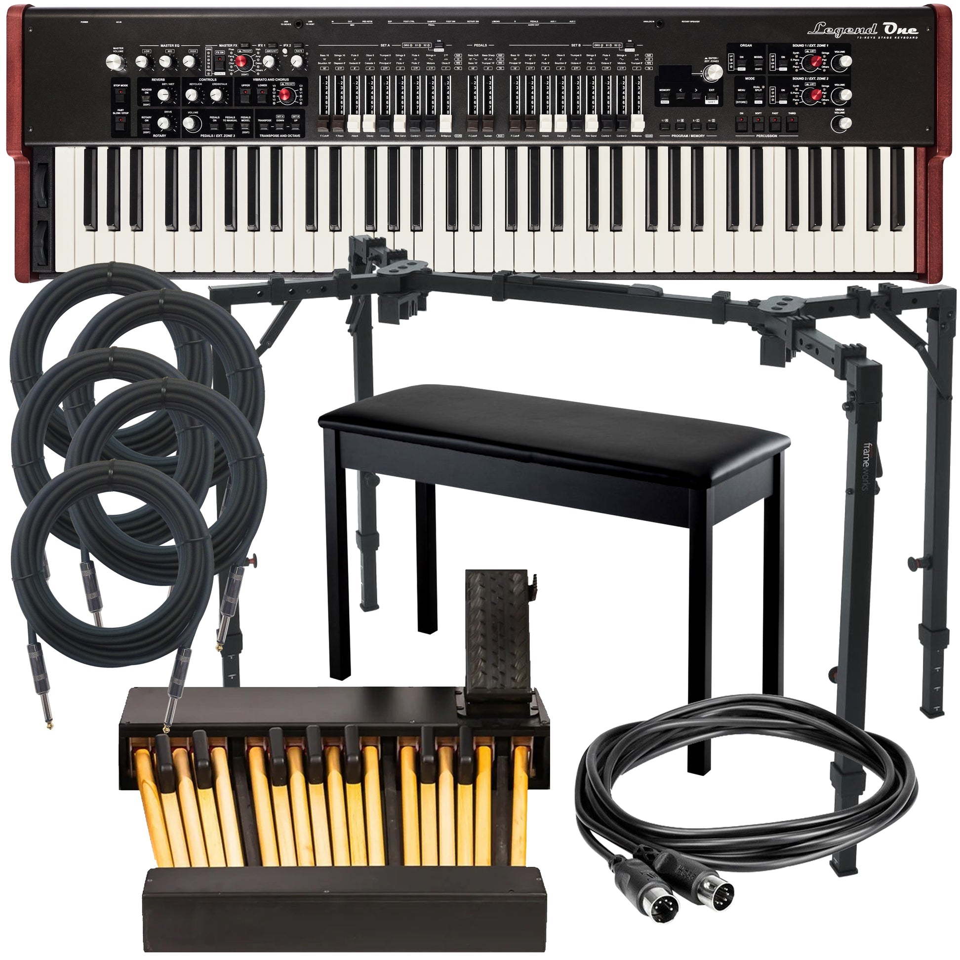 Viscount Legend One 73 Stage Keyboard PEDAL ESSENTIALS BUNDLE – Kraft Music