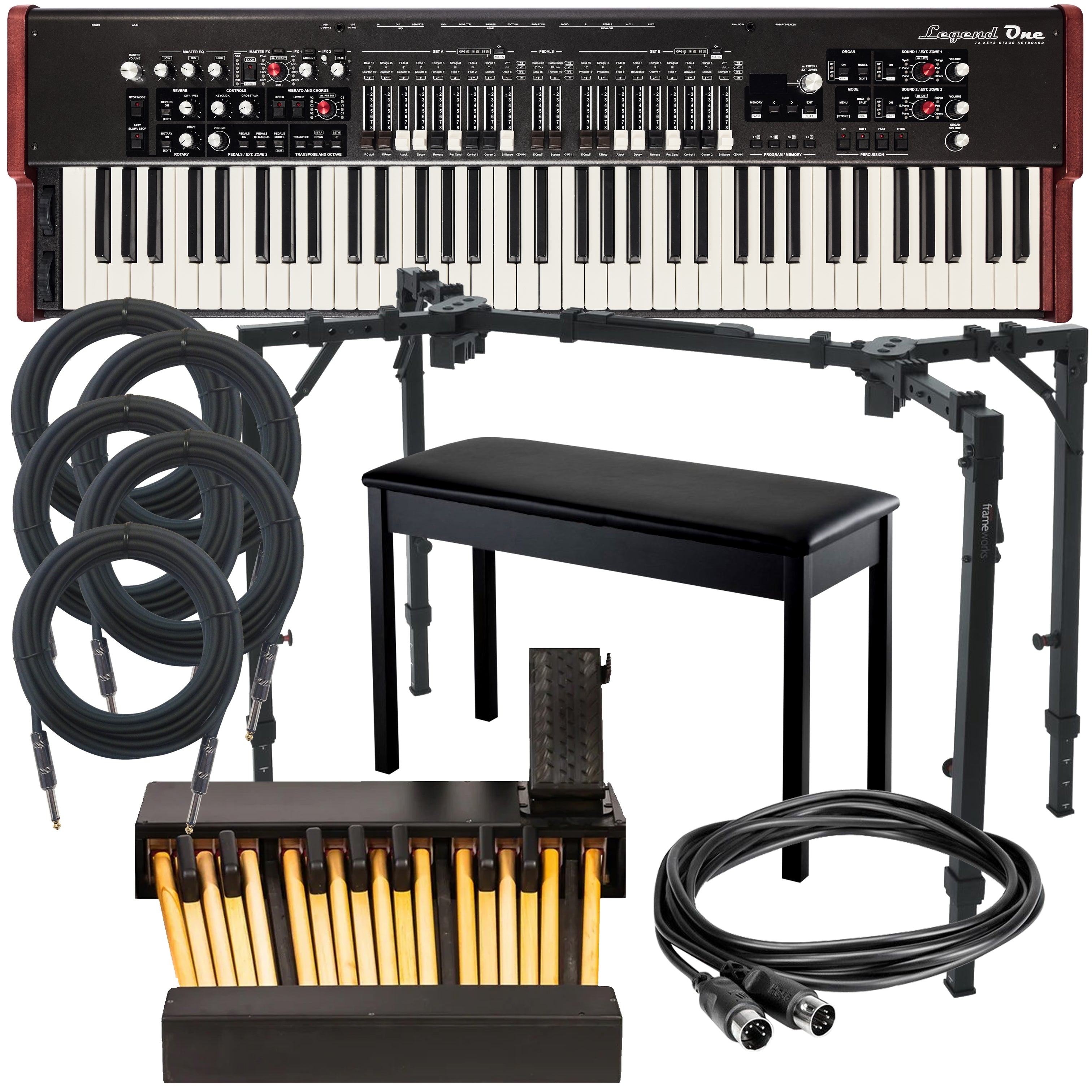 Viscount Legend One 73 Stage Keyboard PEDAL ESSENTIALS BUNDLE – Kraft Music