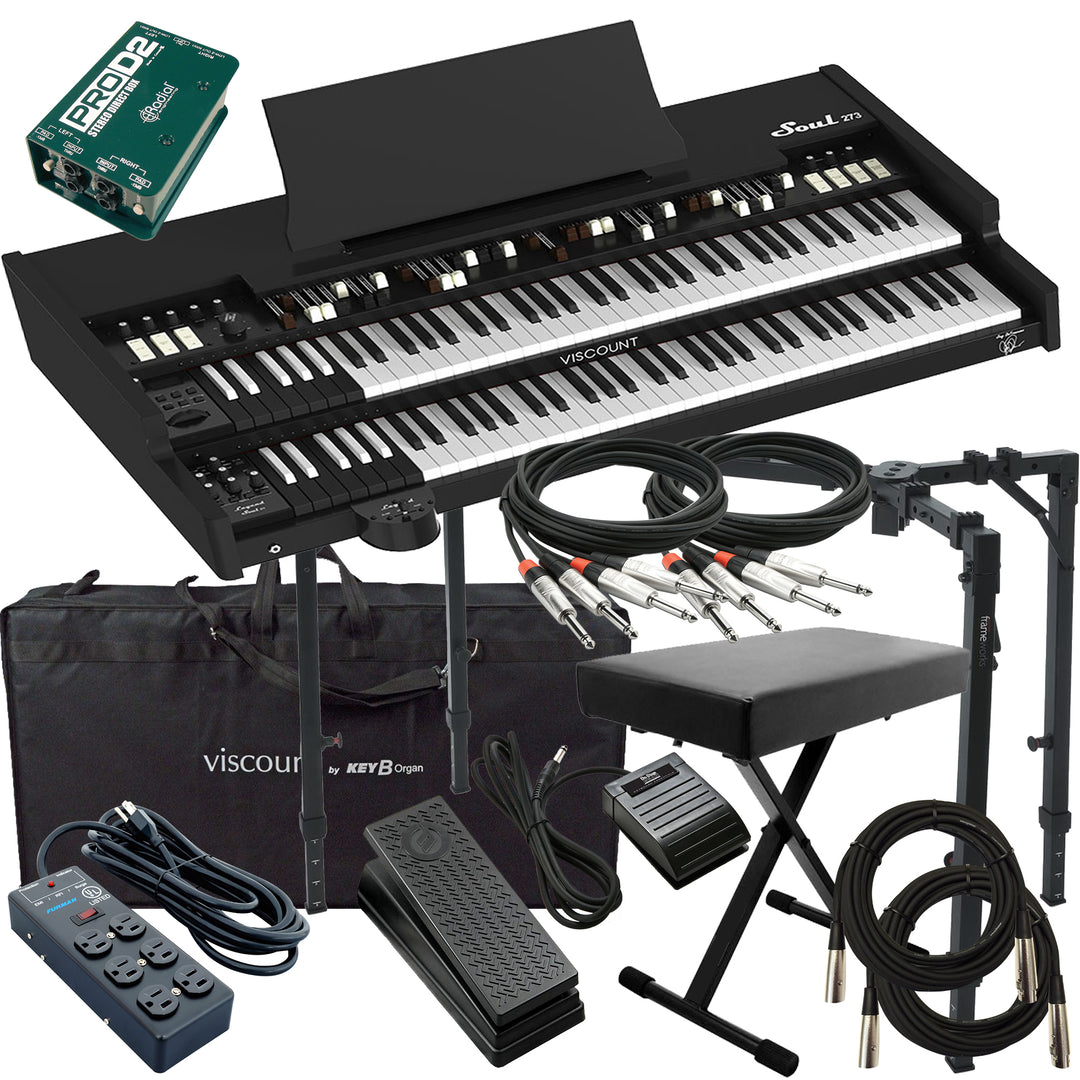 Viscount Legend SOUL 273 Digital Tonewheel Organ - Black STAGE KIT – Kraft Music