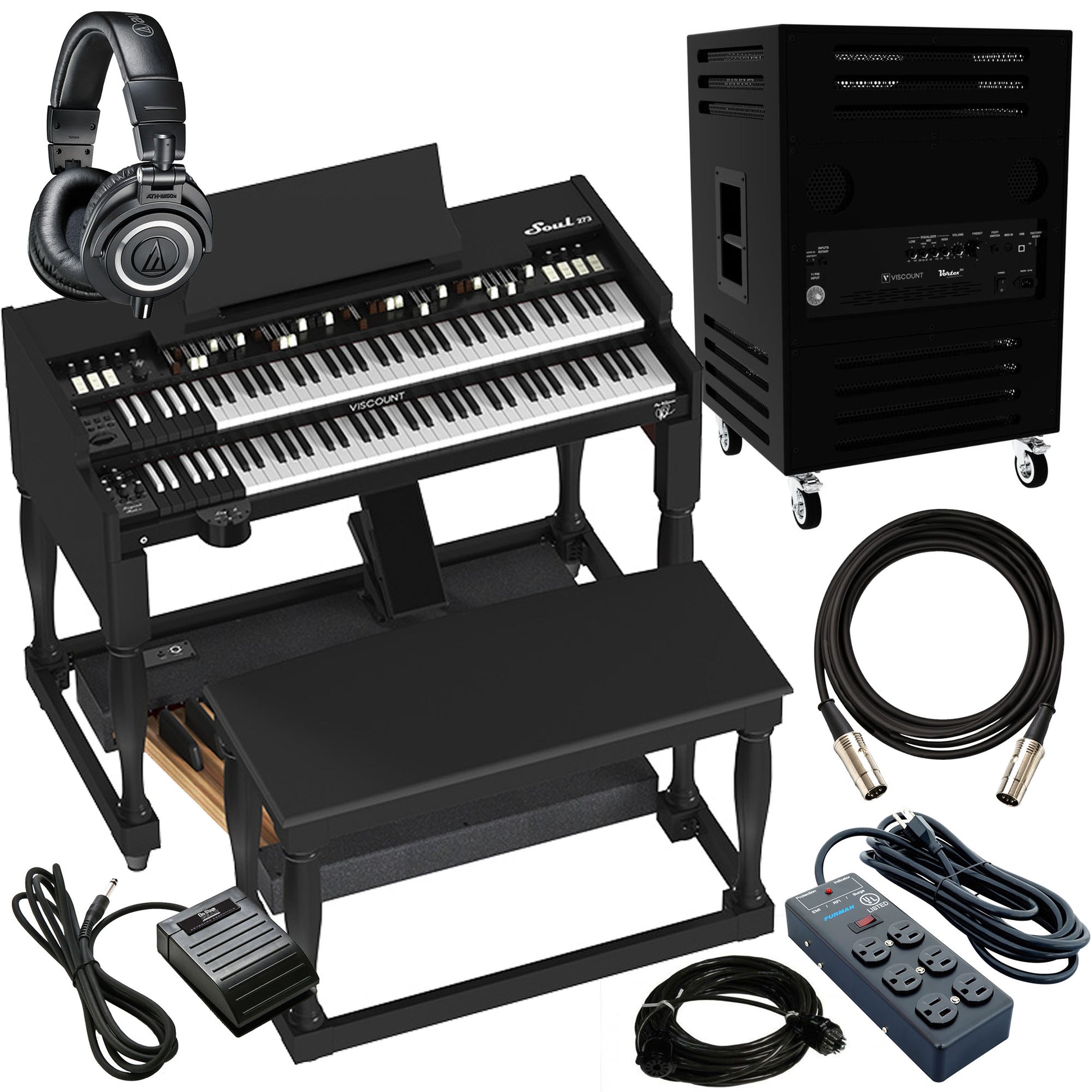 Viscount Legend SOUL 273 Digital Tonewheel Organ - Black ULTRA BUNDLE ...