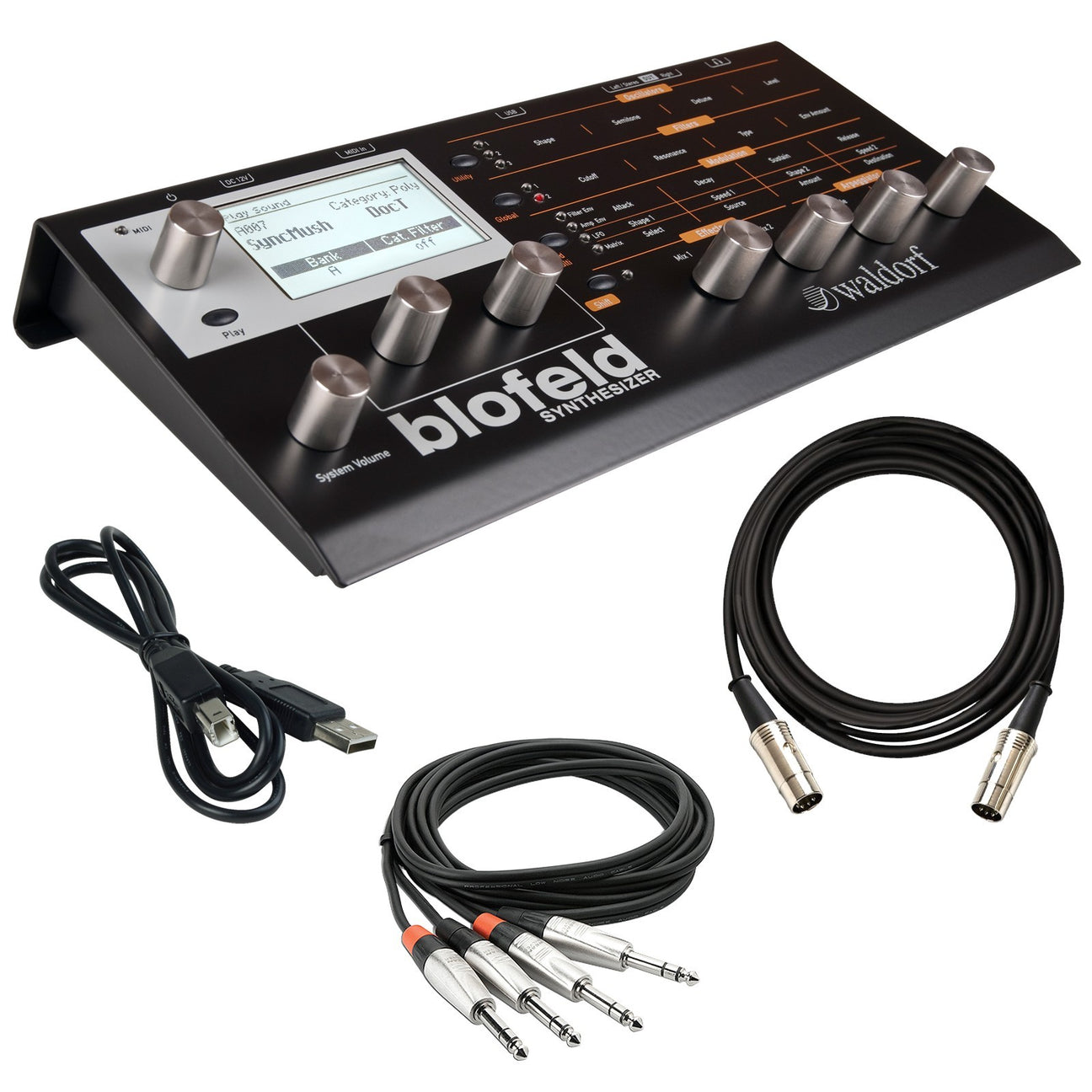 Waldorf Blofeld Desktop Synthesizer Module - Black CABLE KIT – Kraft Music