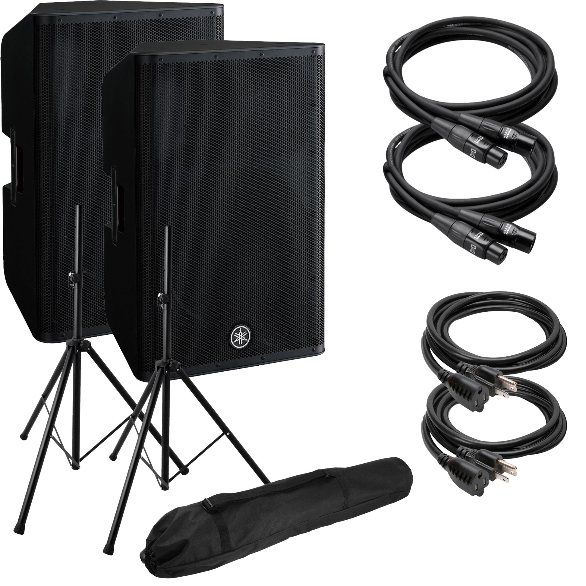 Yamaha DXR15 MKII Powered PA Speaker AUDIO ESSENTIALS BUNDLE – Kraft Music