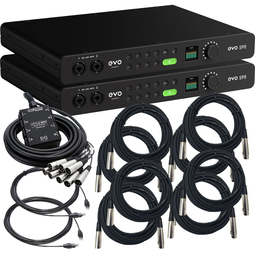 Audient Evo SP8 8-Channel Mic Preamp 16-CHANNEL RIG – Kraft Music