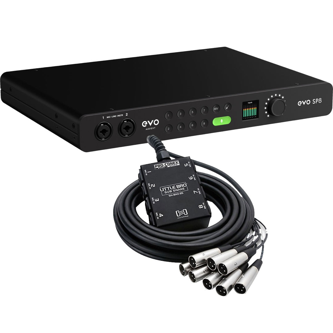 Audient Evo SP8 8-Channel Mic Preamp SUB SNAKE RIG – Kraft Music