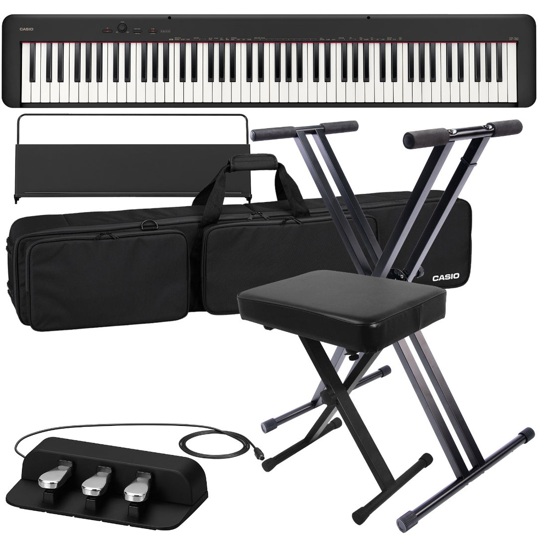Casio CDP-S160 Compact Digital Piano - Black STAGE ESSENTIALS BUNDLE ...