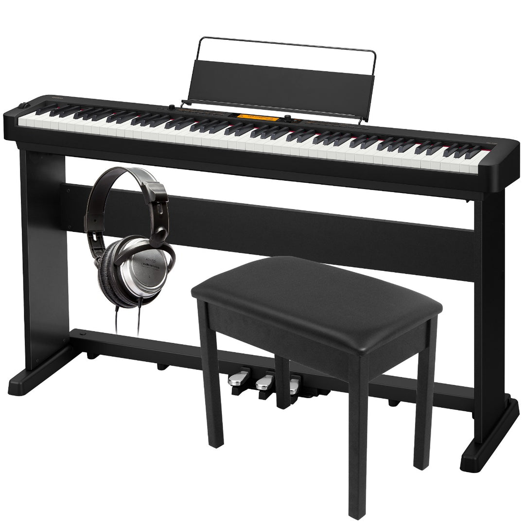 Casio CDP-S360 Compact Digital Piano - Black COMPLETE HOME BUNDLE ...