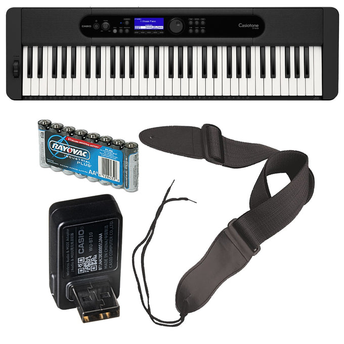 Casio Casiotone CT-S400 Portable Keyboard - Black WIRELESS PAK – Kraft Music