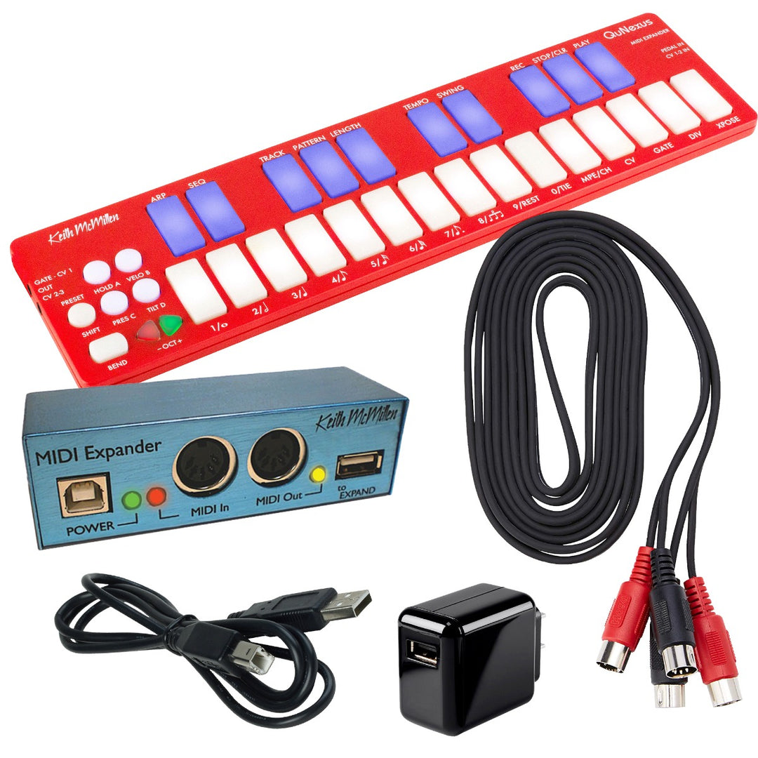 Keith McMillen Instruments QuNexus Red MPE MIDI Keyboard Controller MI ...