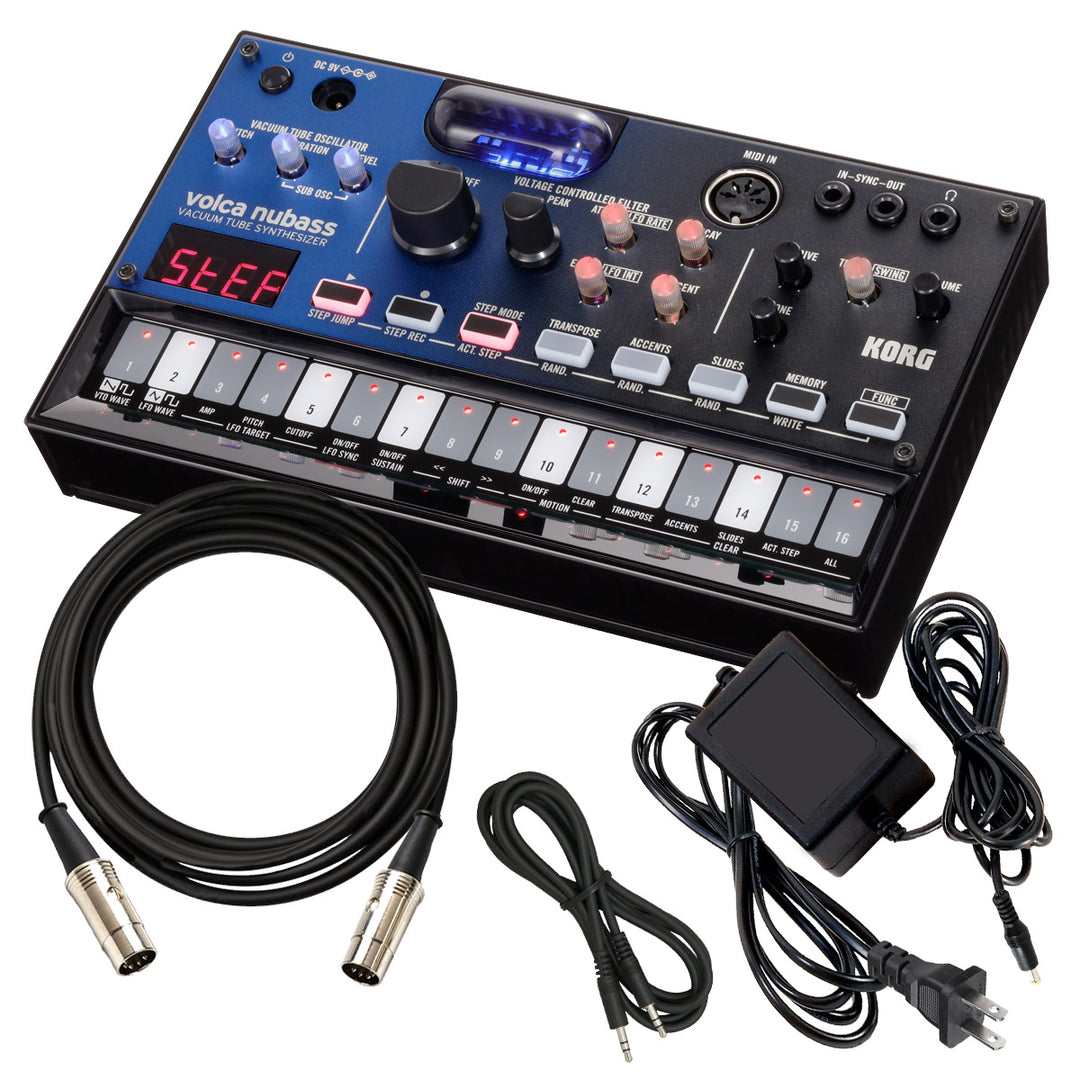 Korg Volca Nubass Vacuum Tube Synthesizer POWER & CABLE RIG – Kraft Music