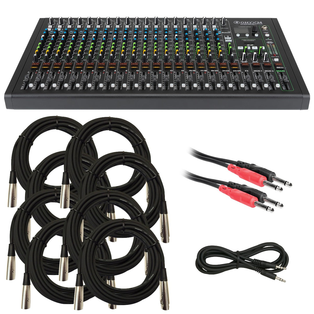 Mackie Onyx24 24-Channel Analog Mixer w/Multitrack USB CABLE KIT ...