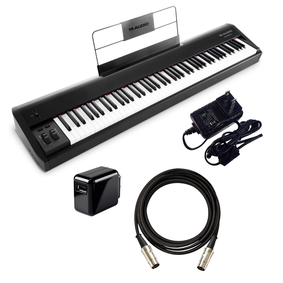 M-Audio Hammer 88 USB/MIDI Controller Keyboard POWER & CABLE KIT ...