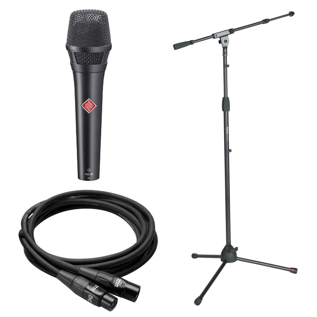 Neumann KMS 105 BK Supercardioid Handheld Mic - Black PERFORMER PAK ...
