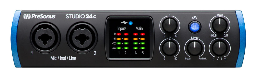 PreSonus Studio 24C 2x2 2-Pre USB-C Audio Interface – Kraft Music