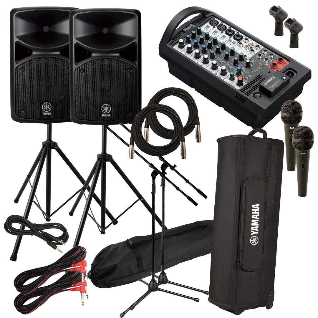 Yamaha STAGEPAS 400BT Portable PA System AUDIO ESSENTIALS BUNDLE ...